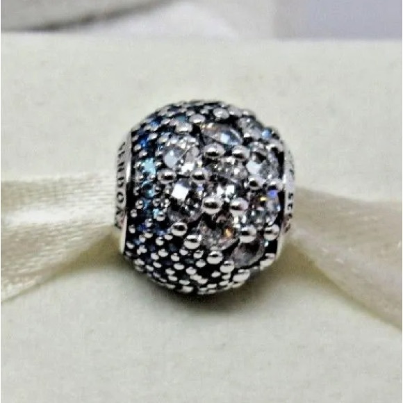 Pandora | Jewelry | Pandora Blue Enchanted Pave Charm | Poshmark